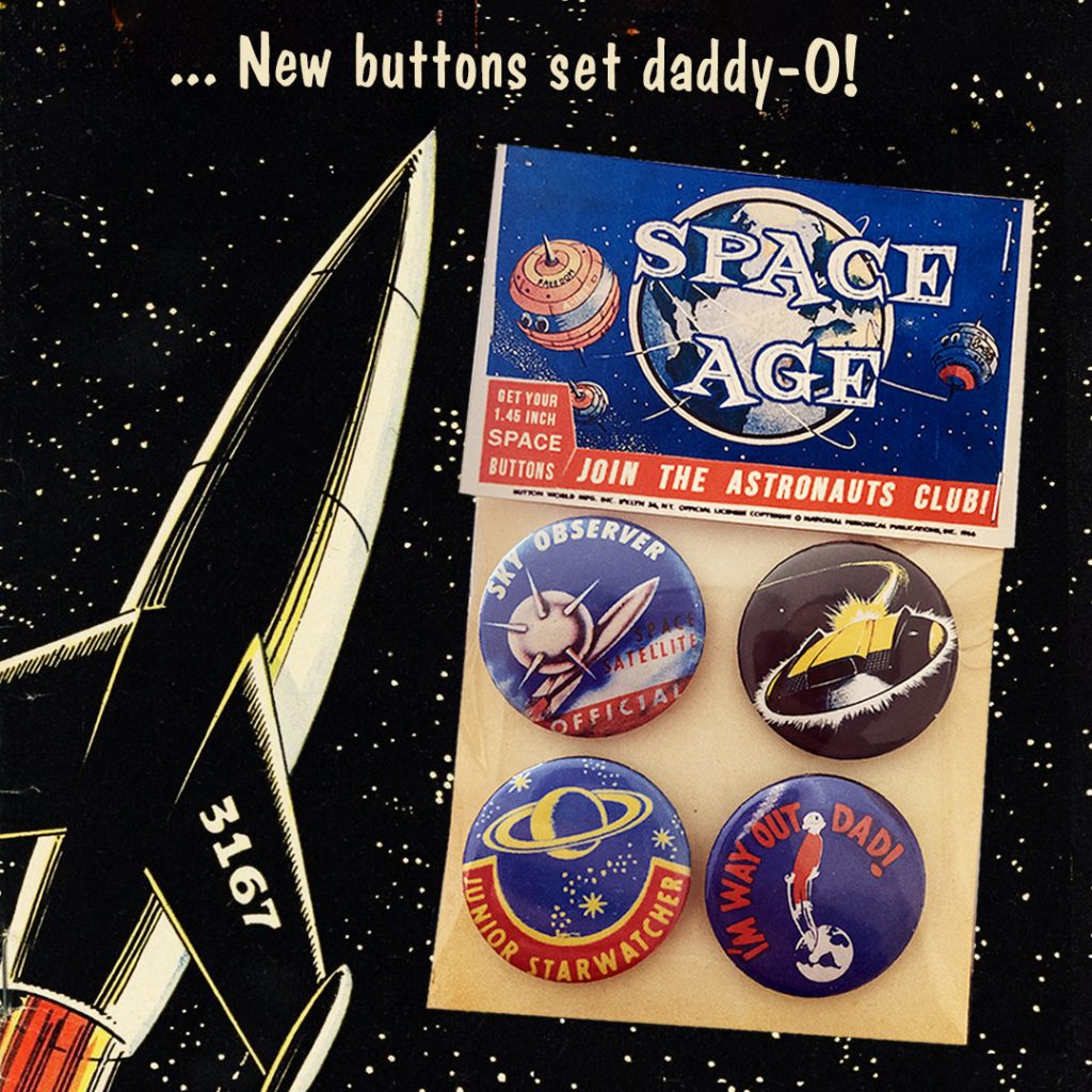 SPACE AGE badges set - ROCKINITIS